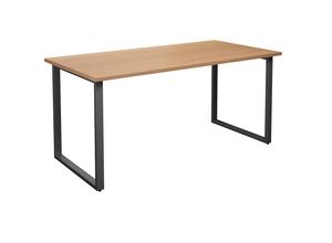 4061753262950 - Mehrzwecktisch DUO-O gerade Platte Tiefe 800 mm Breite 1600 mm Buche   schwarz kaiserkraft
