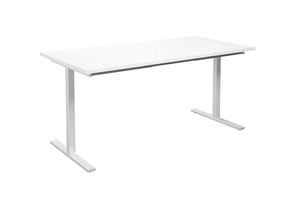 4061753263803 - Mehrzwecktisch DUO-T gerade Platte HxT 740 x 800 mm Breite 1600 mm weiß weiß kaiserkraft