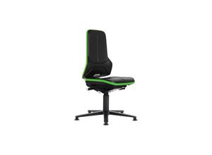 4016849567129 - NEON Arbeitsdrehstuhl ESD Gleiter Permanentkontakt PU-Schaum Flexband grün bimos
