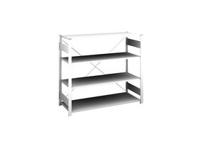 4250623775205 - Sideboard-Steckregal lichtgrau Höhe 1200 mm 4 Böden Grundregal Bodentiefe 500 mm Fachlast 185 kg hofe