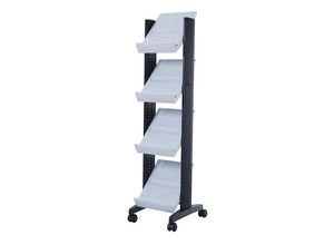 3660141882353 - EasyDisplay Prospektständer aus Polystyrol für 4 x DIN A4 schwarz   lichtgrau