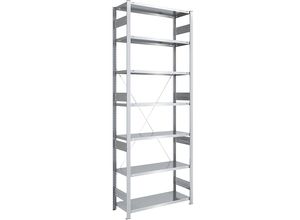 4061753027337 - eurokraft pro Schwerlast-Steckregal verzinkt Regalhöhe 3000 mm Grundregal BxT 1000 x 500 mm