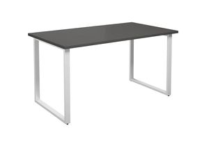 4061753262868 - Mehrzwecktisch DUO-O gerade Platte Tiefe 800 mm Breite 1400 mm dunkelgrau   weiß kaiserkraft