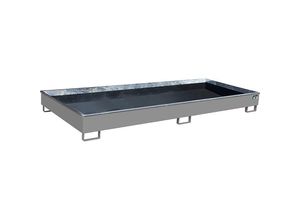 4061753234810 - eurokraft pro Regal-Bodenwanne mit PE-Einsatz 540 l Auffangvolumen LxBxH 3265 x 1315 x 270 mm grau ab 3 Stk