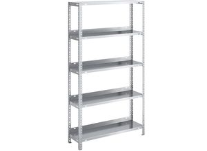 4250623742498 - Akten-Schraubregal verzinkt Regalhöhe 1500 mm Grundregal Breite x Tiefe 750 x 300 mm hofe