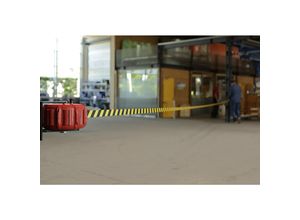 4045806289088 - Wand-Gurtkassette JetTrac Auszugslänge max 25000 mm schwarz auf gelb kaiserkraft