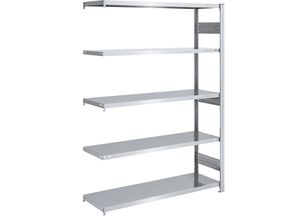 4250623789417 - Schwerlast-Steckregal verzinkt beidseitig Regalhöhe 2000 mm 5 Böden Anbauregal BxT 1300 x 500 mm hofe