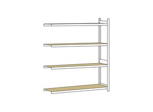 4004514201263 - SCHULTE Weitspannregal mit Spanplatte Höhe 2500 mm Spannweite 2500 mm Anbauregal Tiefe 600 mm
