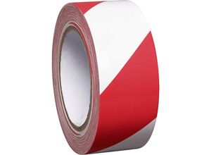 4055381438481 - Bodenmarkierungsband aus Vinyl zweifarbig Breite 50 mm rot   weiß VE 8 Rollen kaiserkraft