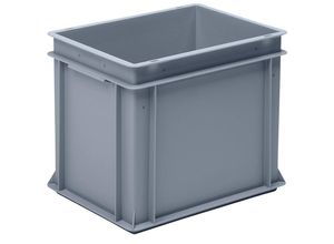 4051513000304 - Euro-Stapelbehälter aus Polypropylen (PP) Traglast 20 kg silbergrau Volumen 30 l Außenhöhe 325 mm VE 4 Stk kaiserkraft