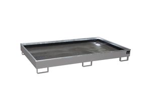 4061753234513 - eurokraft pro Regal-Bodenwanne mit PE-Einsatz 1000 l Auffangvolumen LxBxH 2165 x 1315 x 510 mm grau ab 3 Stk