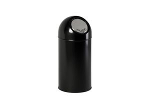 8713631006120 - Push-Mülleimer Stahl Volumen 40 l schwarz ab 2 Stk kaiserkraft