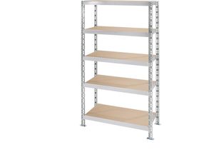 4061753240064 - EUROKRAFTbasic Universalsteckregal Spanplattenböden HxBxT 1820 x 1050 x 500 mm Grundregal