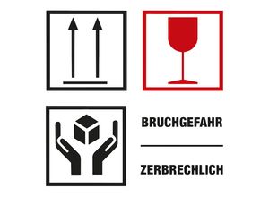 4251924718816 - Warnetiketten Aufdruck Bruchgefahr Zerbrechlich VE 1000 Stk LxB 100 x 100 mm ab 10 VE ratioform