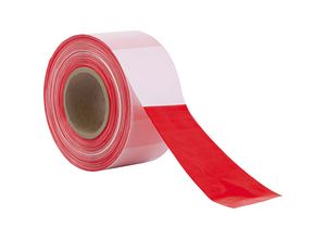 4251924724954 - Absperrband extrem reißfest beidseitig bedruckt rot   weiß ab 20 Stk kaiserkraft