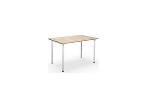 4061753261915 - Mehrzwecktisch DUO-C gerade Platte HxT 700 - 800 x 800 mm Breite 1200 mm Eiche weiß kaiserkraft