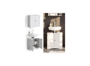 4251421940604 - Wachtischunterschrank Bianco Badschrank Waschbeckenunterschrank Badmöbel Badezimmerschrank im Landhausstil 4251421940604 - Wachtischunterschrank Bianco Badschrank Waschbeckenunterschrank Badmöbel Badezimmerschrank im Landhausstil