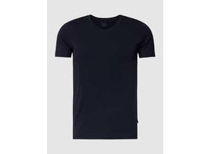 4007064523564 - Shirt kurzarm Jersey elastisch V-Ausschnitt blauschwarz - Long Life Soft 6