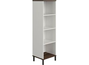 4056715200057 - Standregal YUNY BY PAIDI LOVELY ALIV mit 4 offenen Fächern weiß (off weiß schwarz walnut) B483cm H1566cm T38cm Spanplatte Regale stabiles und langlebiges Regal in Off-White geprüfte Qualität