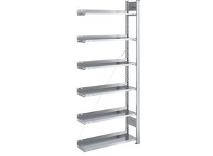 4250623715409 - Akten-Steckregal verzinkt Regalhöhe 2000 mm einseitig Anbauregal BxT 750 x 300 mm hofe