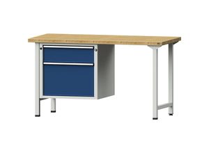 4014641028718 - Werkbank Gestellbauweise Serie V 2 Schubladen Buchemassivplatte ANKE