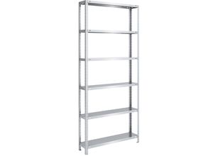 4061753023278 - eurokraft pro Schwerlast-Schraubregal verzinkt Regalhöhe 2500 mm Grundregal Breite x Tiefe 1000 x 300 mm