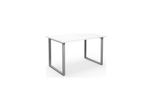 4061753262707 - Mehrzwecktisch DUO-O gerade Platte Tiefe 800 mm Breite 1200 mm weiß   silber kaiserkraft
