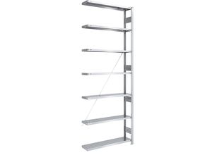4250623790109 - eurokraft pro Schwerlast-Steckregal verzinkt Regalhöhe 3000 mm Anbauregal BxT 1000 x 300 mm