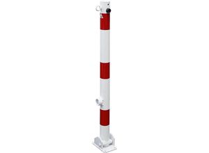 4061753096036 - Absperrpfosten Ø 60 mm weiß   rot klappbar mit 1 Öse Schake