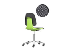 4016849599229 - Arbeitsdrehstuhl LABSIT Fünffuß mit Rollen Sitz Supertec grün bimos