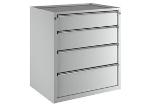 4014641114770 - Schubladenschrank BxT 910 x 675 mm Schubladentraglast 100 kg 4 Schubladen Höhe 980 mm Front lichtgrau ANKE