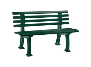 4007248509230 - Parkbank aus Kunststoff mit 9 Leisten Breite 1200 mm moosgrün kaiserkraft