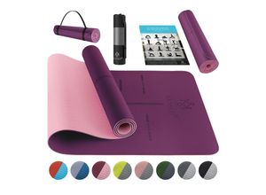 4260692710038 - KESSER® Gymnastikmatte mit Tragegurt rutschfest TPE Yogamatte Gepolstert & rutschfest Fitnessmatte  183 x 61 Trainingsmatte für Fitness Sportmatte Pilates & Gymnastik Workout extradick