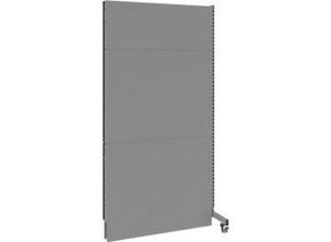 4024733019135 - Select Schallschutz Stellwand mobil Anbaufeld mit 1 Stütze & 1 Fuß mit Doppelrollen B 1250 x T 740 x H 2500 mm staubgrau RAL 7037