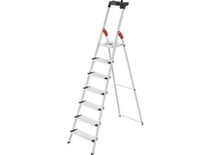 4007126023964 - L80 ComfortLine 8040-707 Aluminium Stufen-Stehleiter inkl Werkzeugablage Arbeitshöhe (max) 325 m Silber Schwarz Rot EN 131 78 kg