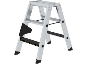 4031405438033 - Stufen-Stehleiter 250 kg beidseitig begehbar mit clip-step r 13 2x3 Stufen - Günzburger Steigtechnik