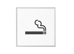 4060081702152 - MADRID Silver Line™ Türschild Piktogramm HxB 120 x 120 mm Rauchen erlaubt kaiserkraft