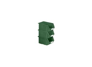 8005646001024 - Sichtlagerkasten aus Polypropylen LxBxH 125 x 113 x 64 mm VE 30 Stück grün VE 30 Stk kaiserkraft