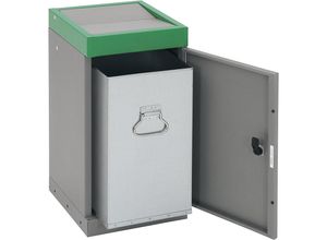 4031068149338 - Wertstoffsammler mit Flügeltür einzeln Volumen 30 l Deckelfarbe Grün kaiserkraft