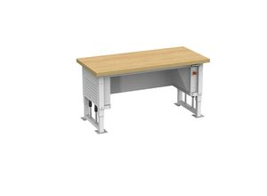 4024733016721 - Schwerlasttisch elektrisch höhenverstellbar Plattenbreite 1685 mm Flächentraglast 1000 kg lichtgrau RAL 7035 kaiserkraft