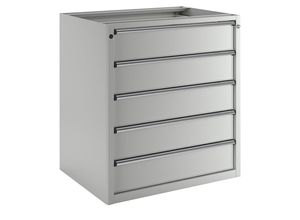 4014641403966 - Schubladenschrank ohne Platte Breite 910 mm 5 Schubladen Front lichtgrau ANKE