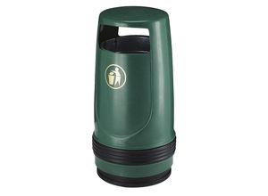 8713631006359 - Outdoor-Abfallsammler Volumen 90 l HxØ 1000 x 490 mm grün kaiserkraft