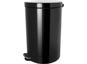 4012086017175 - helit Treteimer the knight 3 Liter Silberionen-Tretabfalleimer mit Fußpedal pulverbeschichteter Stahl Farbe schwarz