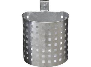 4040136757207 - Außen-Abfallbehälter feuerverzinkt Volumen 20 l Korpus gelocht HxBxT 340 x 325 x 230 mm kaiserkraft