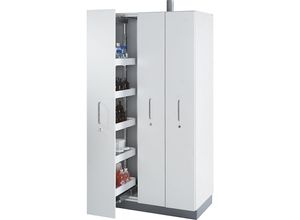 4061753095442 - Labor-Auszugschrank mit Abluftanschluss 2 Auszüge mit je 6 Wannenböden kaiserkraft