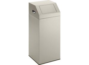 4061753276292 - eurokraft pro Wertstoffsammler selbstlöschend Volumen 76 l BxHxT 380 x 890 x 380 mm kieselgrau