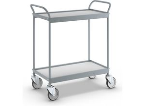 4050558000058 - Servierwagen Ladefläche 790 x 465 mm Tragfähigkeit 75 kg 2 Etagen 4 Lenkrollen kaiserkraft