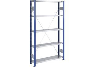 4250623788502 - eurokraft pro Lager-Steckregal Regalständer blau Boden verzinkt HxB 2000 x 1000 mm Grundregal Tiefe 300 mm