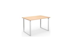 4061753262578 - Mehrzwecktisch DUO-O gerade Platte Tiefe 800 mm Breite 1200 mm Birke   weiß kaiserkraft