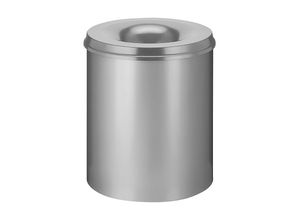 8713631002030 - Sicherheits-Papierkorb Stahl selbstlöschend Volumen 80 l HxØ 540 x 465 mm Korpus grau   Löschkopf grau kaiserkraft